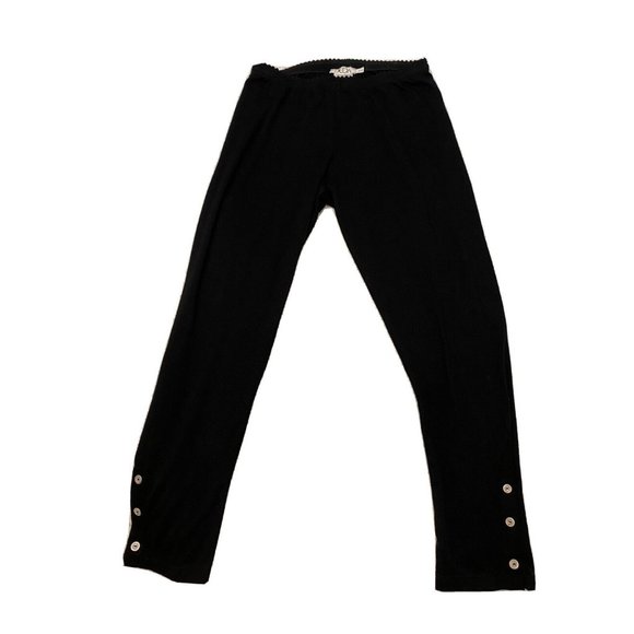 Deca Paris | Pants & Jumpsuits | Deca Paris Leggings 8 Medium Taille 2 Black Cropped Stretch ...